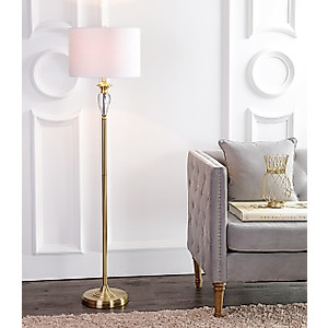 JONATHAN Y JYL2030A Evelyn 60" Crystal/Metal LED Floor Lamp Contemporary,Transitional,Traditional for Bedrooms, Living Room, Office, Reading, BrassGold/Clear