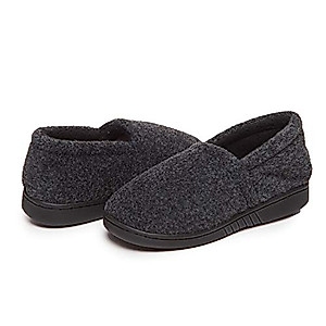Skysole Boys’ Slippers, Lightweight and Comfortable A-Line Slip-Ons with Rubber Soles, Black, Size 5