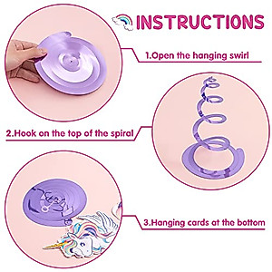 Unicorn Hanging Swirls - 21PCS Rainbow Unicorn Birthday Decorations Ceiling Streamers for Girls Birthday Party Supplies Unicorn Theme Hanging Decor