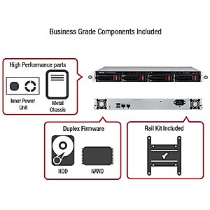 BUFFALO TeraStation Essentials 4-Bay Rackmount NAS 32TB (4x8TB) with HDD Hard Drives Included 2.5GBE / Computer Network Attached Storage/Private Cloud/NAS Storage/Network Storage/File Server