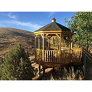 Amish-Crafted 12' Wood Octagon Gazebo-in-a-Box (Harvard Slate)