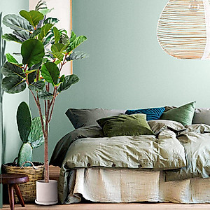 Fit Choice Fiddle Artificial Tree 5.33 Ft Fiddle Leaf Fig Tree with Realistic Nature Design and Durable Quality for Room, Office, Party, Garden (5.33 Ft Fiddle Leaf Fig), Green (533FIDDLE)