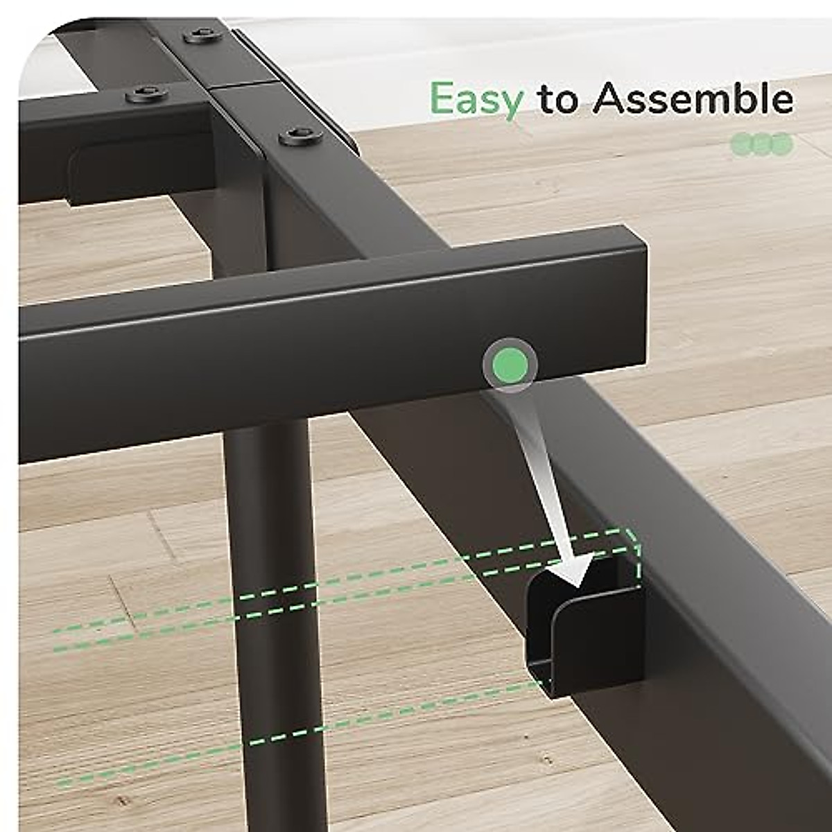 Novilla Metal King Size Bed Frame with Headboard and Footboard, 14 Inch Platform Bed Frame with Storage, Mattress Foundation No Box Spring Needed, Strong Metal Slats Support