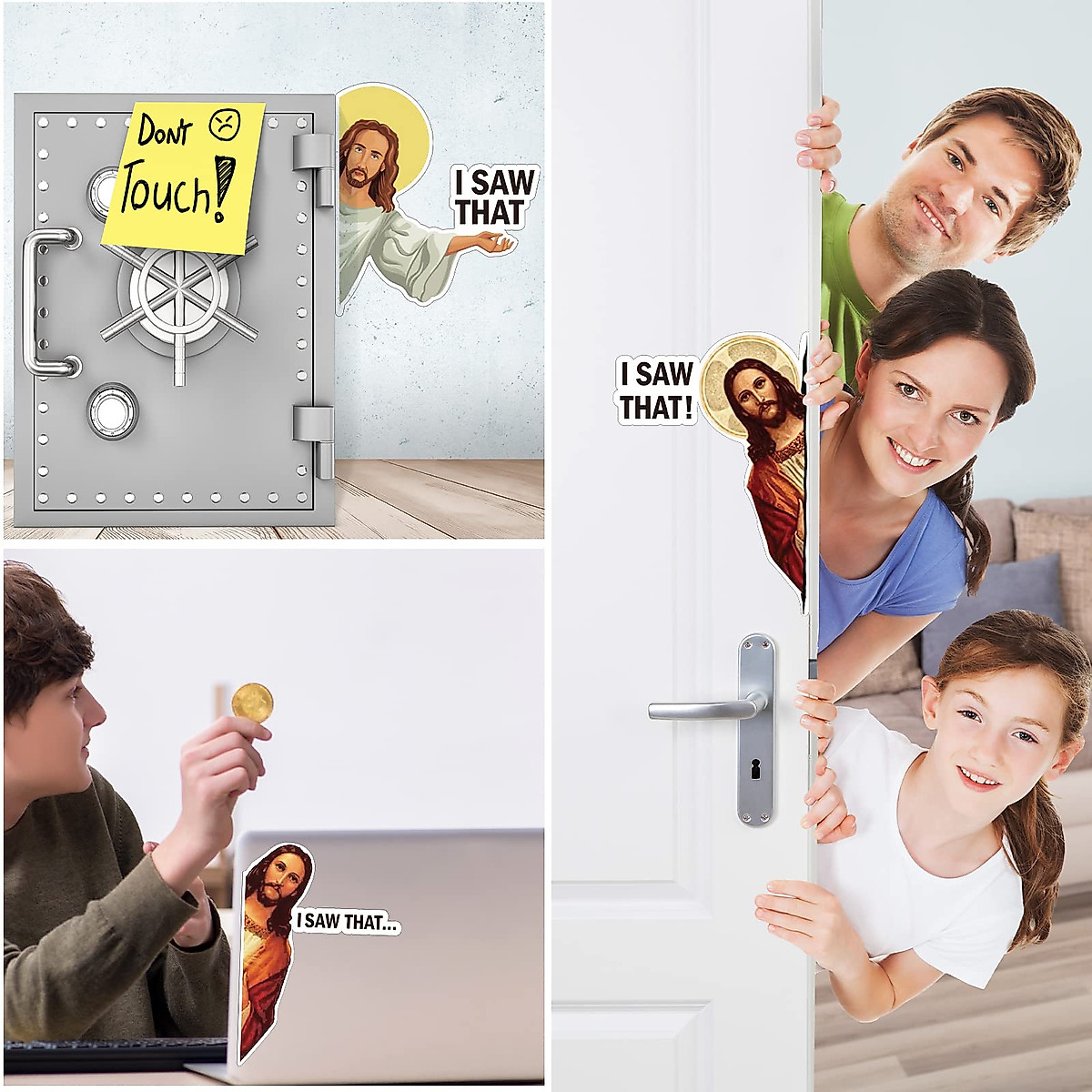 8 Pieces I Saw That Sticker PET Stickers Car Decals Funny for Car Vehicle Truck Window Laptop Water Bottle Bumper Skateboard Computer Backpack Supplies, 4 Styles(3 Inch, 6 Inch)