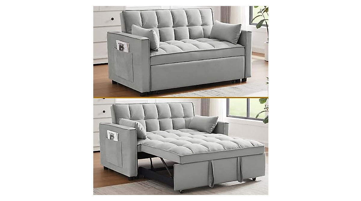 Lin-Utrend 3 in 1 Convertible Sofa Bed - Space Saving & Comfortable