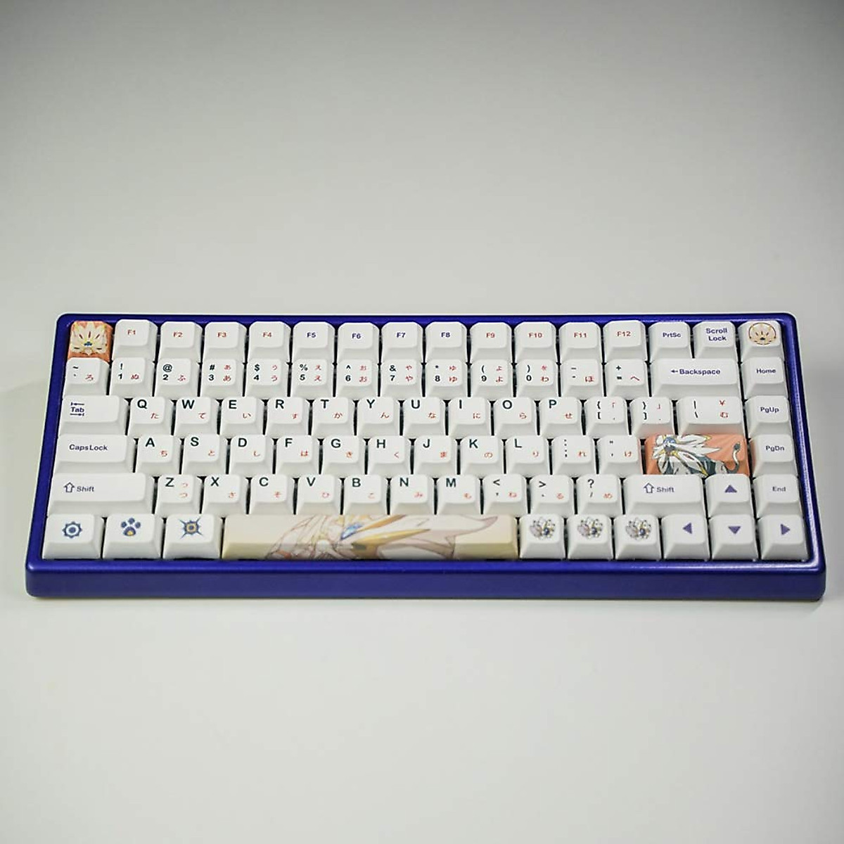 XDA PBT Keycaps White Keycap Black Characters Mechanical Keyboard 2.25 Enter 6.25U Spacebar Thermal Sublimation Keycaps