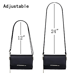 crossbody bags for women,Small Purse for Women Crossbody Wallet with Shoulder Strap Cute Cellphone Cross Bags(Black)