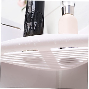 OSALADI 2pcs Bathroom Storage Mount Rack Shower Basket Wall Mounted Corner Shelf No Punching Triangle Rack