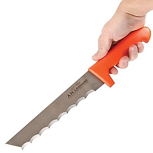 A.M. Leonard Stainless Steel Cut-All Knife with Wavy Edge (8-Inch Blade)
