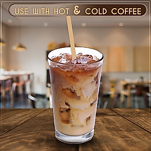 Perfect Stix Premium Wooden Coffee Stirrer Sticks, Thick Birch Wood 1300 Count, 5.5" Inches. Eco-Friendly Wooden Stirrers (5.5Inches / 1300PC)