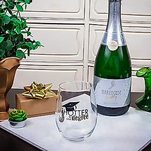 Hotter by One Degree Stemless Graduation Wine Glass, 15 oz