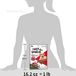 TRICK OR SNACK Premium 1lb Dog Jerky Treats | Dog Training | Dog Walking | Natural Grillers | Healthy Smoked Beef Chicken Salmon Chews Snacks Beef Cranberry Jerky