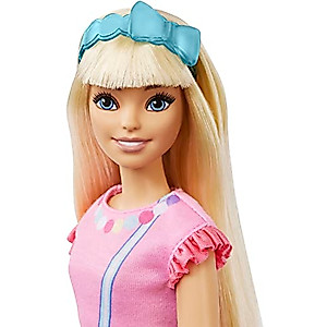 Barbie My First Barbie Preschool Doll, "Malibu" with 13.5-inch Soft Posable Body & Blonde Hair, Plush Kitten & Accessories