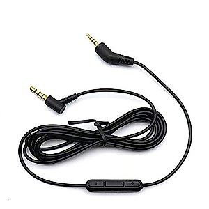 Replacement Audio Cable Extension Cord Compatible with Bose Quiet Comfort 3 QC3 QC 3 Headphones Replacement Cord (with Inline Microphone and Volume Control)