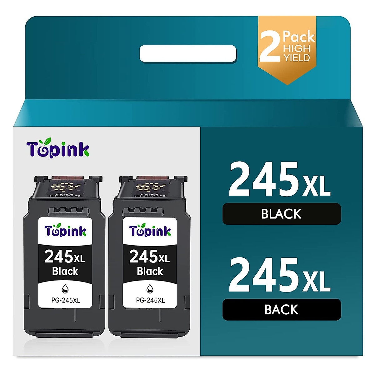 245XL Ink Cartridge Replacement for Canon Printer Ink 245 Black XL Ink PG-245XL PG 245 Use with PIXMA MX492 MX490 MG2522 MG2920 MG2420 MG2520 MG2922 TS3100 TS3122 TS3320 TR4520 TR4522 Printers