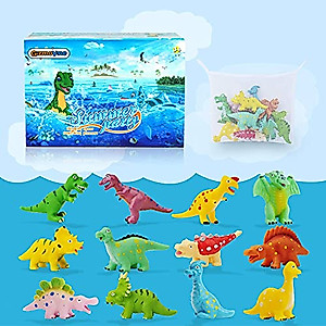 Gizmovine Fun Dinosaur Baby Toy 12 Pack Collection of Colorful Foam Bath Toys - Perfect for Kids & Children's Bath Time Adventures.
