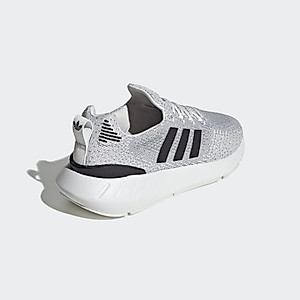 adidas Women's Swift Run 22 Sneaker, Crystal White/Black/Grey, 7