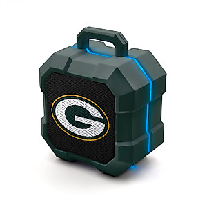 SOAR NFL Shockbox LED Wireless Bluetooth Speaker, Green Bay Packers