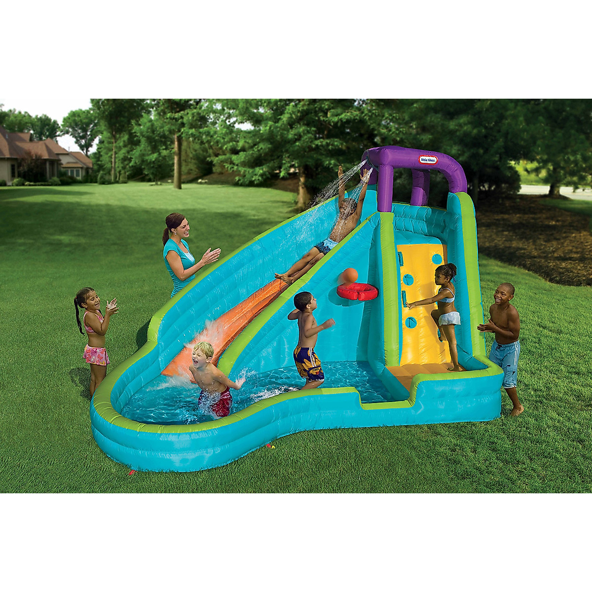 Little Tikes Slam 'n Curve Slide, Multicolor