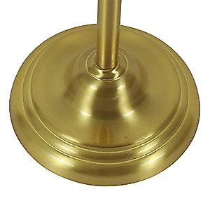 Décor Therapy PL4335 Dalila Floor Lamp, Polished Brass, Clear Glass