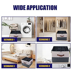 Shoe Organizer for Closet, Shoe Box, Large Shoe Box Storage Containers, Fits 16 Pairs,Foldable Space-saving Storage Container Bins, Fabric Shoe Storage Bins with Clear Cover(Grey)