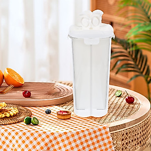 CALLARON Terrarium Cereal Storage Container Airtight Food Storage Container Plastic Cereal Dispenser Storage Keeper with Lids and Compartments for Grain Sugar Flour Rice White Rice Dispenser