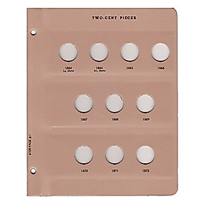 Dansco US Two Cent Piece 1864 - 1872 and Nickel Three Cent Piece 1865 - 1889 Coin Album #6108