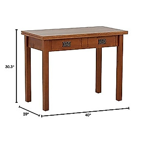 MECO Stakmore Traditional Expanding Table, Fruitwood Frame, 20 in x 40 in x 30.3 in