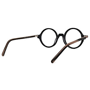 Zeelool Unisex Acetate Vintage Round Glasses Frame with Non-prescription Clear Lens Otto FA0481 (Readers, Reading Glasses)