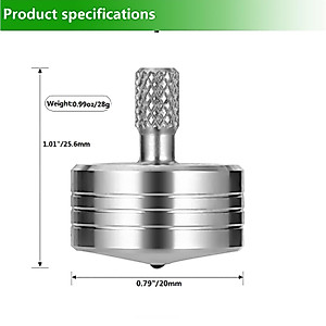CHEETOP Stainless Steel Spinning Top, Precision Mini Desktop Gyroscope, Kill Time Reduce Stress ADHD Toys, Perfect Balance Gyro (Style 4) Silver