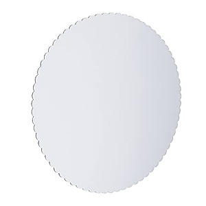 12-Pack Cake Boards 12 Inch, Elegant Round Scalloped Boards for Bakeries, Baking Desserts, Cake Decorating, Sturdy Cardboard Material, Disposable (Silver, 12x12x0.08 in)