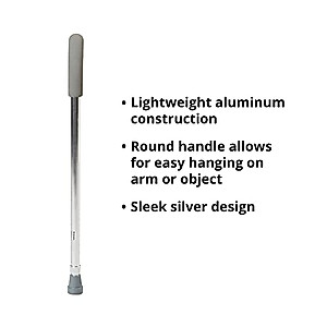 McKesson Walking Cane with Foam Round Handle, Aluminum, Adjustable Height 28 3/4 in to 37 3/4 in, 1 Count