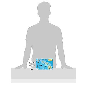 Hawaiian Islands Map & Coral Reef Creatures Guide Franko Maps Laminated Fish Card