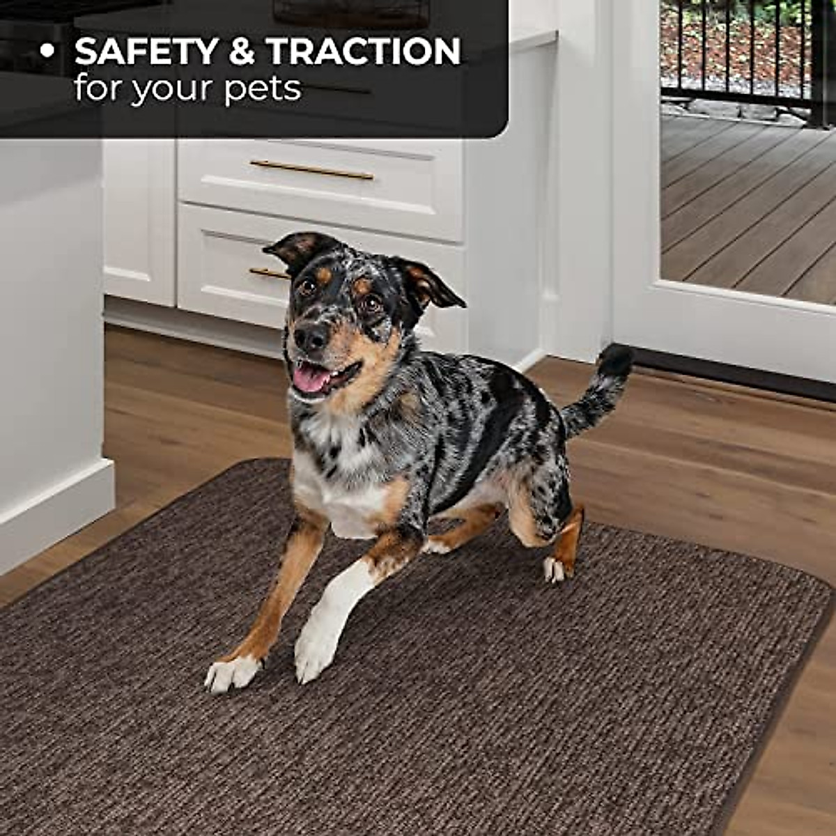 House, Home and More Skid-Resistant Carpet Indoor Area Rug Floor Mat - Pebble Gray - 2 Feet X 3 Feet