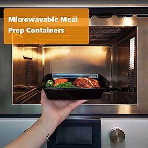 JUST PACK IT [50 Sets - 38 oz] Meal Prep Containers with Snap Tight Lids - Non-Spill Heavy Duty Food Storage Reusable Freezer Microwavable Dishwasher Safe Plastic Lunch Boxes