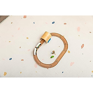 Parklon LaPure Soft Cushioned Baby Play Mat (Jelly Terrazzo + Sage Beige, One-Piece, Reversible, Water Resistant, Large)