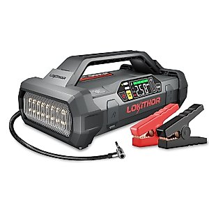 LOKITHOR JA400 1750A 12V Jump Starter with Air Compressor, 60W Two-Way Fast Charing, Lithium Car Battery Starter with 150PSI Digital Tire Inflator, Booster Pack for 7.5L Gas or 5.5L Diesel Engines