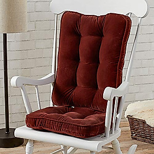 Greendale Home Fashions Hyatt 2-Piece Standard Rocking Chair Cushion Set, Maroon