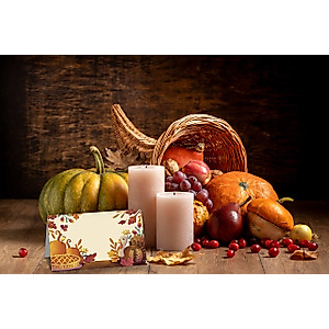 Fall Thanksgiving Table Place Card, 25 Pcs Tent Style Cards Set with Pumpkin and Maple Leaf, Editable Name Cards for Table Seating, Scored for Easy Folding, Food Lables for Autumn Party (05)