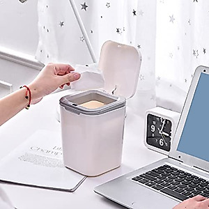 DOITOOL Office Decor Office Decor Office Decor 2Pcs White Garbage Can Mini Trash Can for Desktop Trash Bin Decorative Rubbish Bin Tabletop Garbage Can Lint Bin Lint Bin Lint Bin