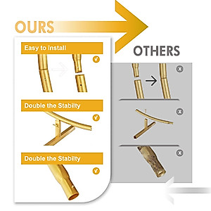 Round Golden Metal Balloon Arch Kit (6.7FT), Wedding Circle Backdrop Stand Frame for Birthday Party, Bridal Shower, Graduation, Photo Background Decoration.