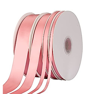 1-1/2" Inch Double Faced Satin Ribbon Solid Polyester Ribbon for Gift Wrapping, Crafts, Hair Bows, Wedding Party Decaration, Baby Shower Decoration Floral Arrangement (100 Yards, Dusty Rose)