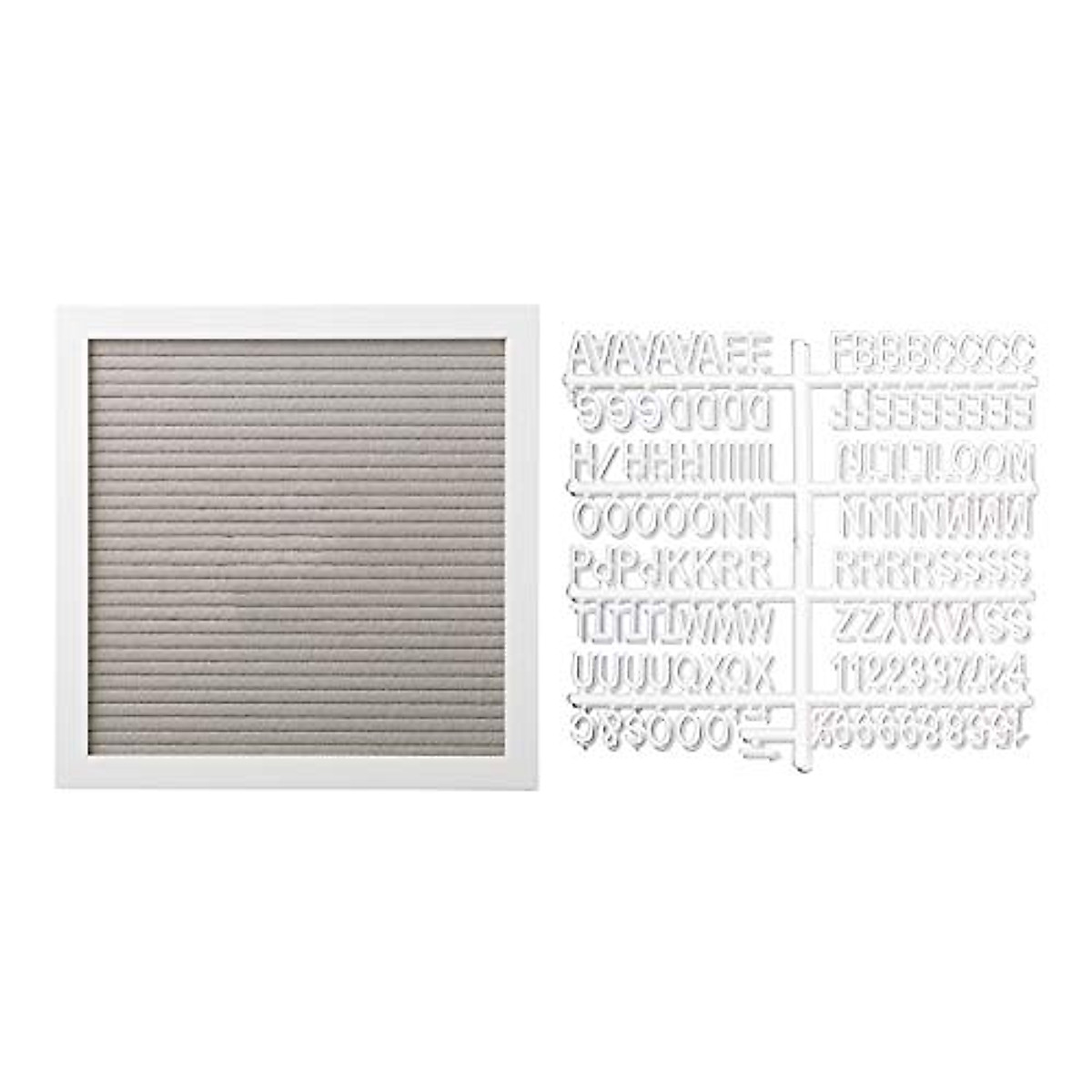 Pearhead Classic Wooden Letterboard, Gender-Neutral Baby Keepsake Nursery Décor, Photo Prop Message Board, Gray and White