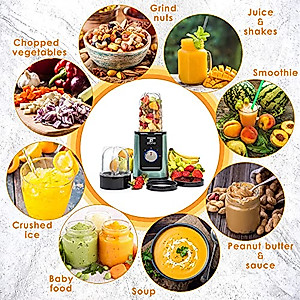 Moss & Stone 2 in 1 Personal Blender with Additional Blender Cups, Amazing Bullet Blenders For Making Smoothie, Mini Blender, Green & Black Juice Blender & Smoothie Maker