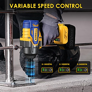 ACROPOW Cordless Impact Wrench Compatible with DEWALT 20V MAX Battery, 1/2 Inch Brushless High Torque Power Impact Gun 630 Ft-lbs(850 N.m) with 3-Mode Speed, LED Light (Bare Tool Only)