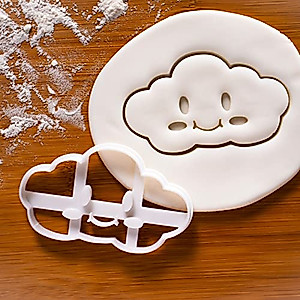 Set of 2 Rainbow cookie cutters (Designs: Kawaii Cloud and Rainbow), 2 pieces - Bakerlogy
