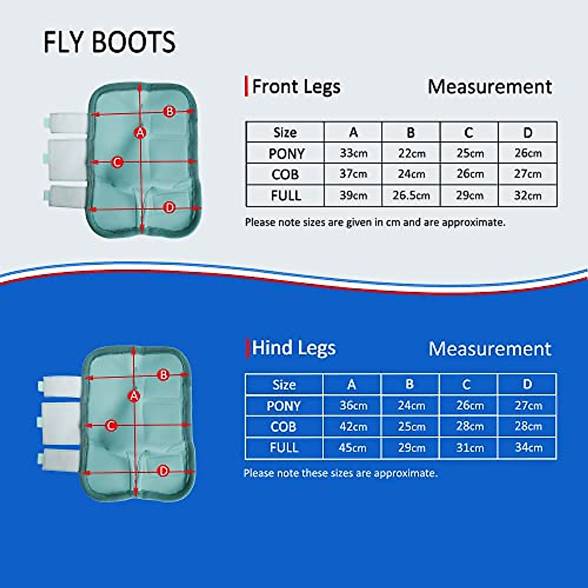 Horse Fly Boots - Fly Horse Boots Perfect for Equine Leg Wraps and Maximum Horse Fly Protection Set of 4 (Grey, Pony)