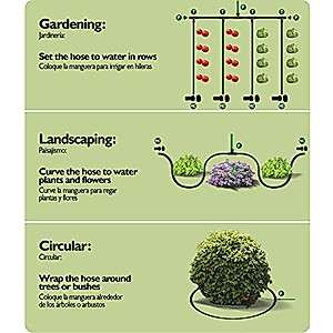 Flexon WS100KITCN 20-Piece Soaker Hose Kit, 100 ft, Black