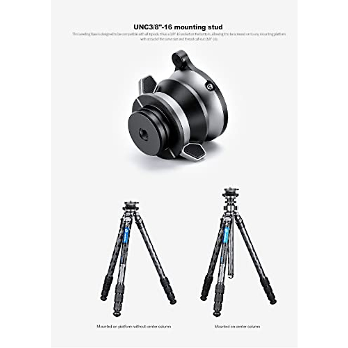 Leofoto LBQ-50S 50mm Leveling Base Half Ball Quick Adjust Leveler Head for Mr Q Ideal for LQ-284C