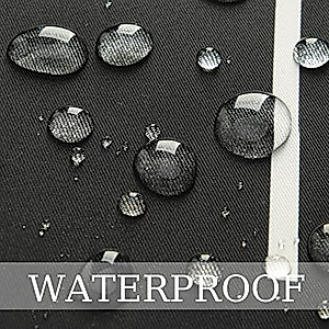 Adabana Set of 4 Outdoor Waterproof Throw Pillow Covers 18x18 Decorative Pillows Case for Patio Furniture Garden(Black-Boho)